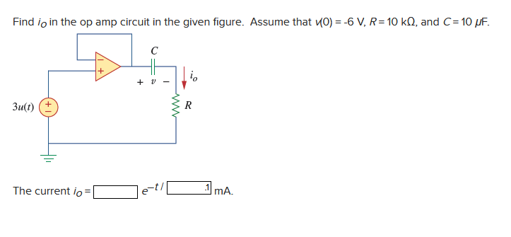 Solved Find iO in the op amp circuit in the given figure. | Chegg.com