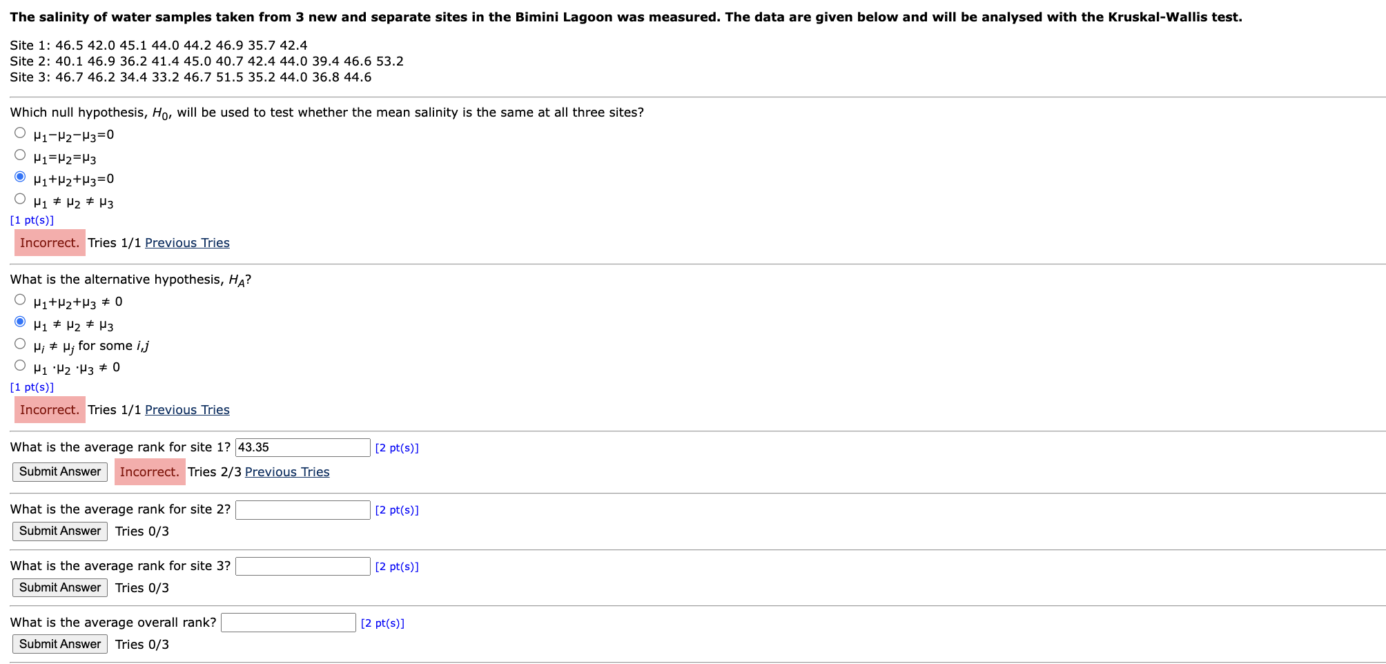 Solved Site 1: 46.542 .045 .144 .044 .246 .935 .742 .4 Site | Chegg.com