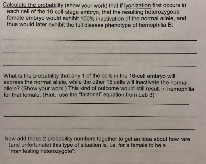 Solved Calculate the probability (show your work) that if | Chegg.com