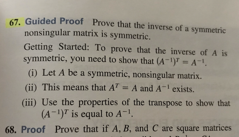 Solved 67. Guided Proof Prove that the inverse of a | Chegg.com