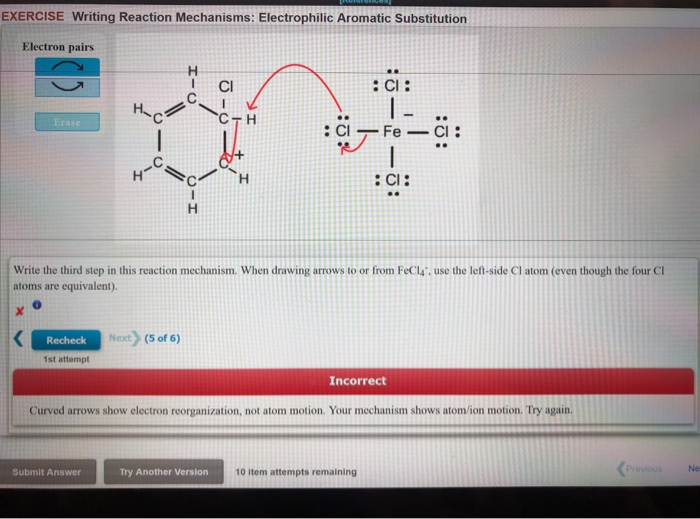 Solved EXERCISE Writing Reaction Mechanisms: Electrophilic | Chegg.com