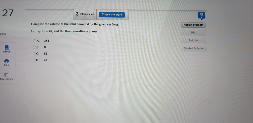 Solved ? 3 attempts left Check my work Report problem | Chegg.com