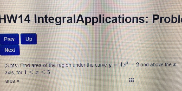 Solved HW14 IntegralApplications: Probl Prev Up Next (3 pts) | Chegg.com