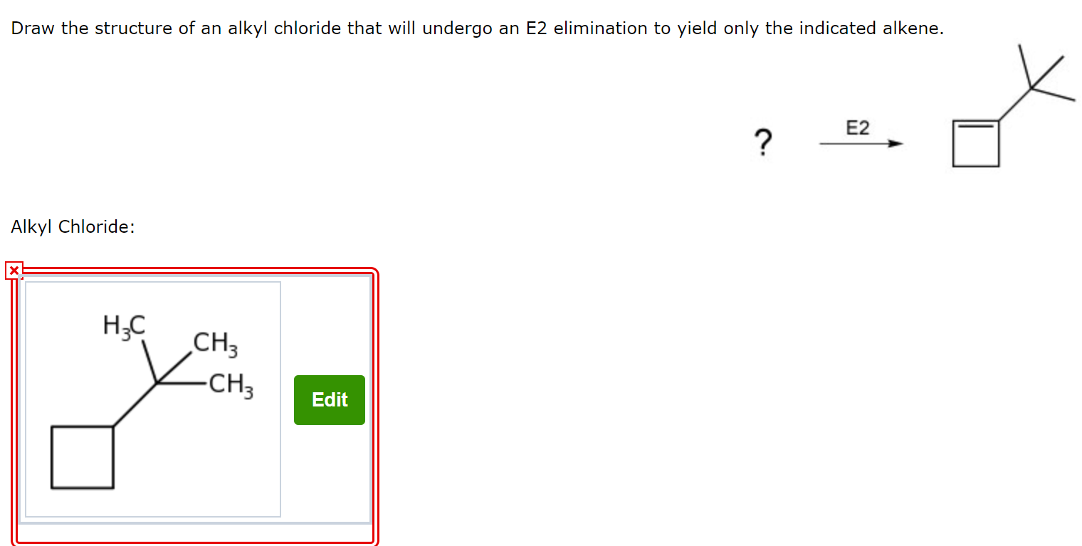 Solved Draw the structure of an alkyl chloride that will | Chegg.com