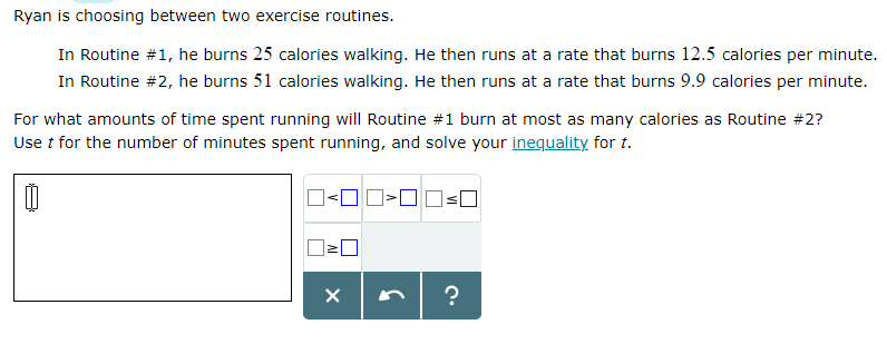 Solved Ryan is choosing between two exercise routines. In | Chegg.com