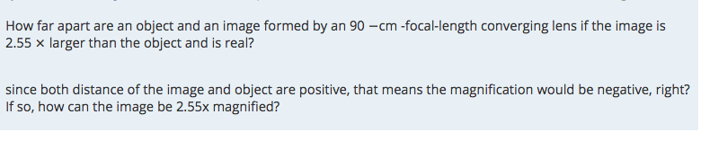 Solved How far apart are an object and an image formed by an | Chegg.com