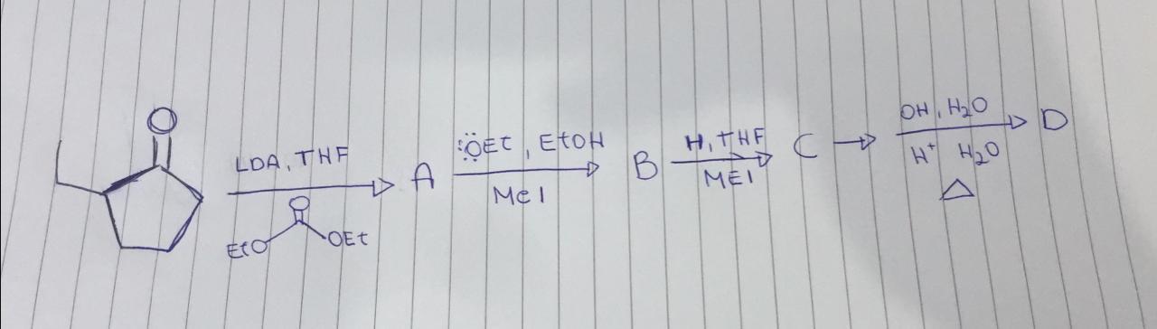 Solved OH, H₂O OET, EtoH C B В HITHE IMEI LDA, THE DA HA H₂O | Chegg.com