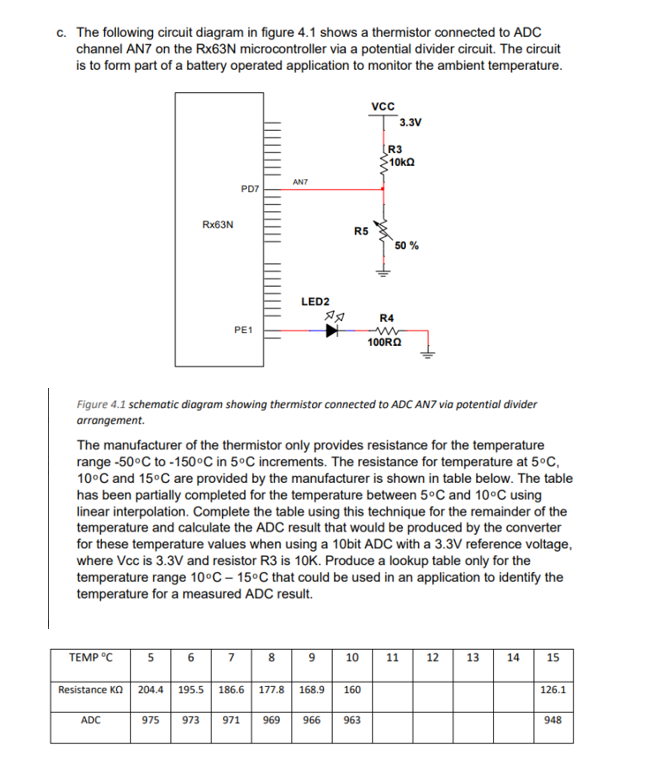 Solved C. The following circuit diagram in figure 4.1 shows | Chegg.com