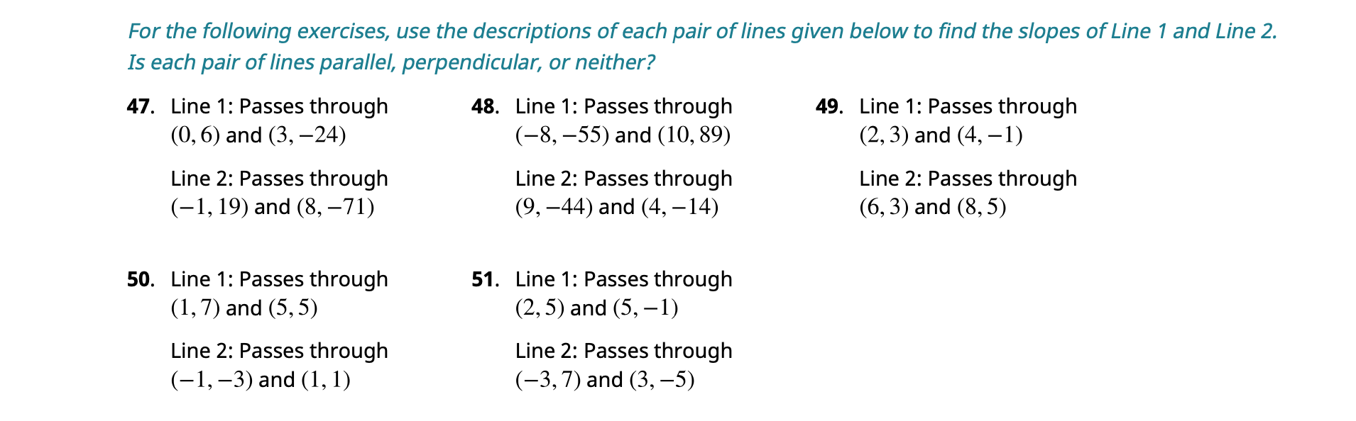 Solved For the following exercises, use the descriptions of | Chegg.com