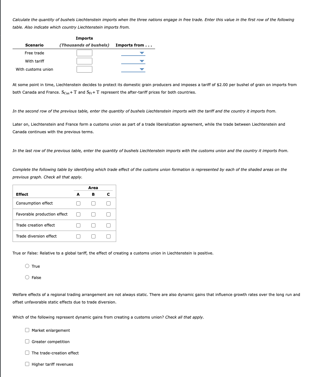 Solved 3 . Effects of a regional trading arrangement | Chegg.com