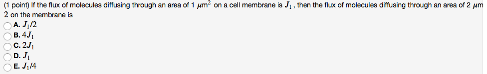 Solved (1 point) If the flux of molecules diffusing through | Chegg.com