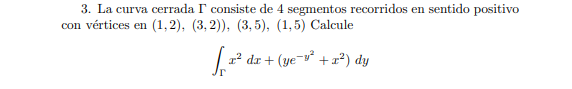 Solved 3. La curva cerrada Γ consiste de 4 segmentos | Chegg.com