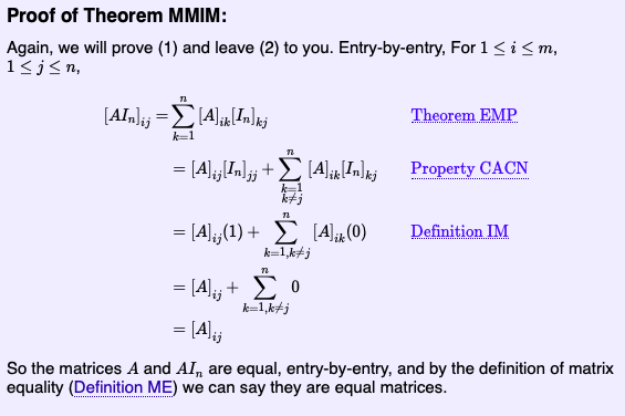 Solved Use Theorem EMP to prove part (2) of Theorem MMIM: If | Chegg.com