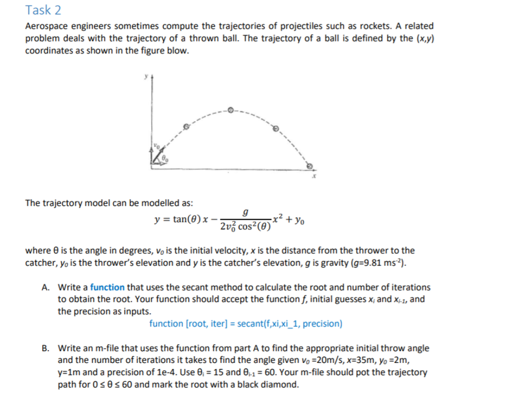 Matlab code: Task 1 Write an M-file that uses the | Chegg.com Matlab code: Task 1 Write an M-file that uses the | Chegg.com