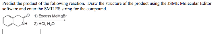 Solved Predict the product of the following reaction. Draw | Chegg.com