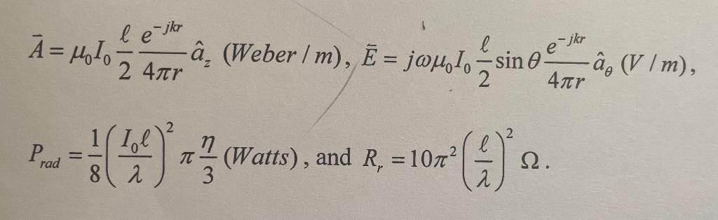 Solved Derive the vector potential A, the far field E, the | Chegg.com