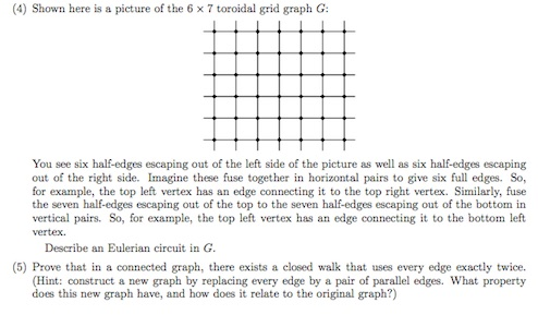 Solved (4) Shown here is a picture of the 6 x 7 toroidal | Chegg.com