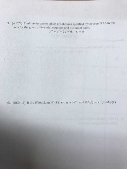 Solved Chapter 3. Second Order Linear Equations Theorem | Chegg.com