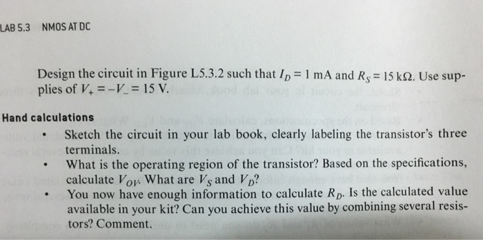 Solved DIODE-CONNECTED NMOS Consider the circuit shown in | Chegg.com