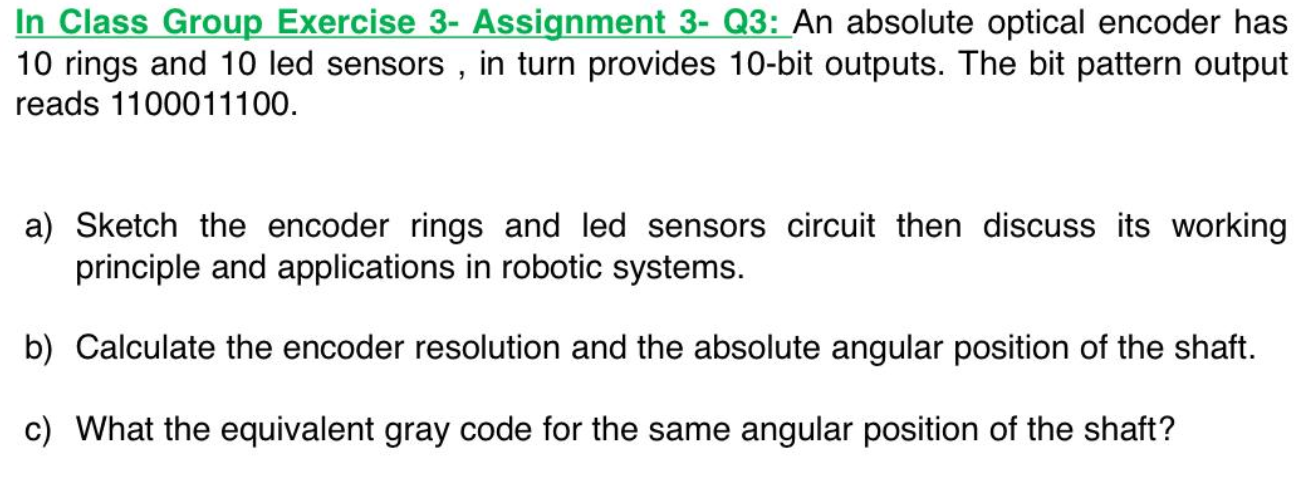 In Class Group Exercise 3- Assignment 3- Q3: An | Chegg.com