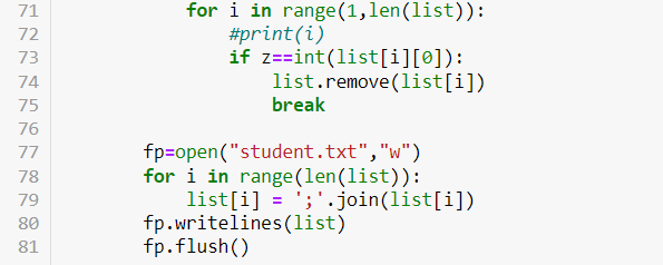 Solved whenever I want to remove a student by name it prints | Chegg.com