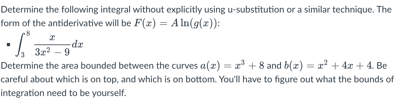 Solved Determine the following integral without explicitly | Chegg.com