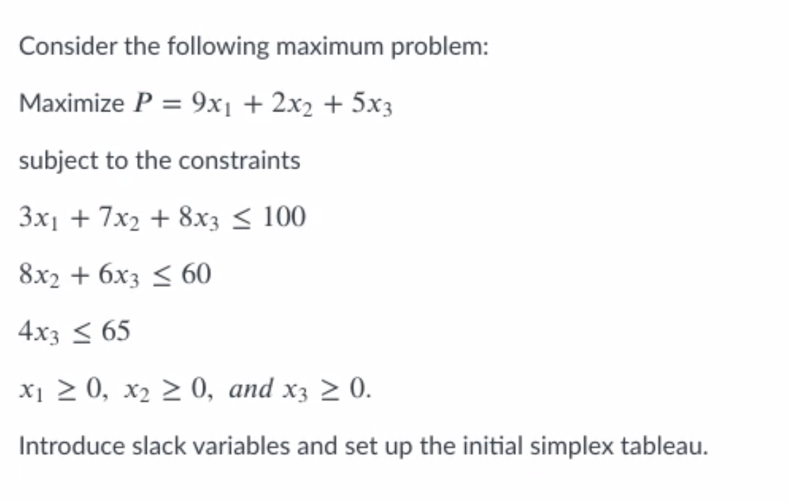 Solved Consider the following maximum problem: Maximize P = | Chegg.com