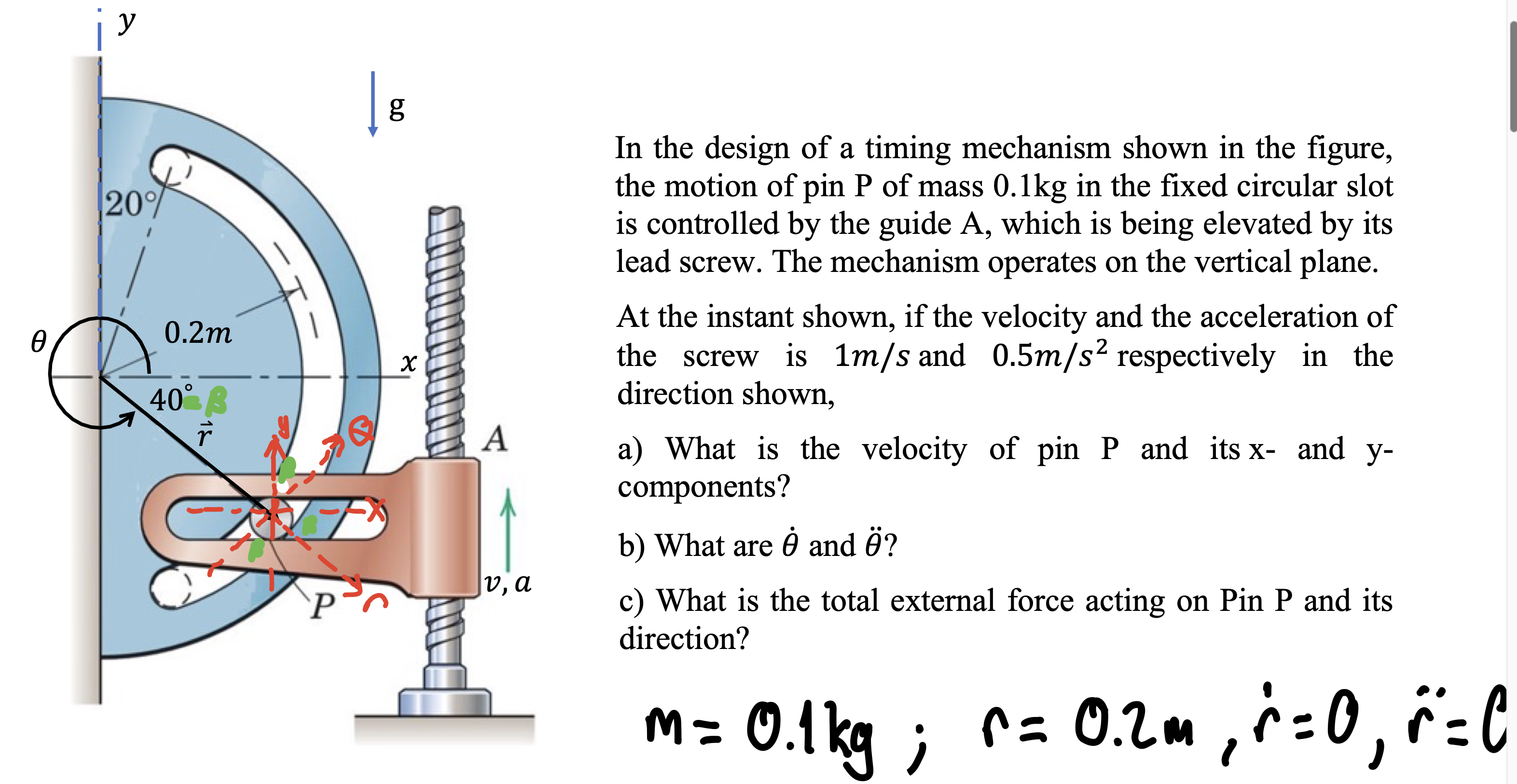 Solved In the design of a timing mechanism shown in the | Chegg.com