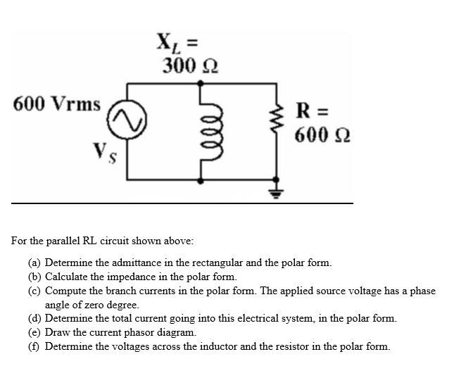 Solved For the parallel RL circuit shown above:(a) | Chegg.com