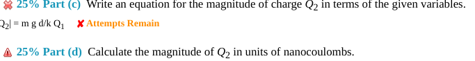 Solved (4\%) Problem 7: A positively charged particle | Chegg.com