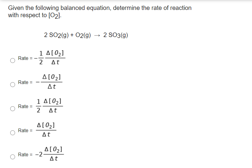 Solved Given the following balanced equation, determine the | Chegg.com