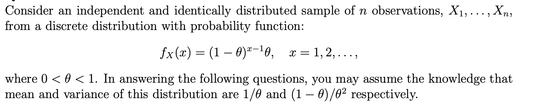 Solved Consider an independent and identically distributed | Chegg.com