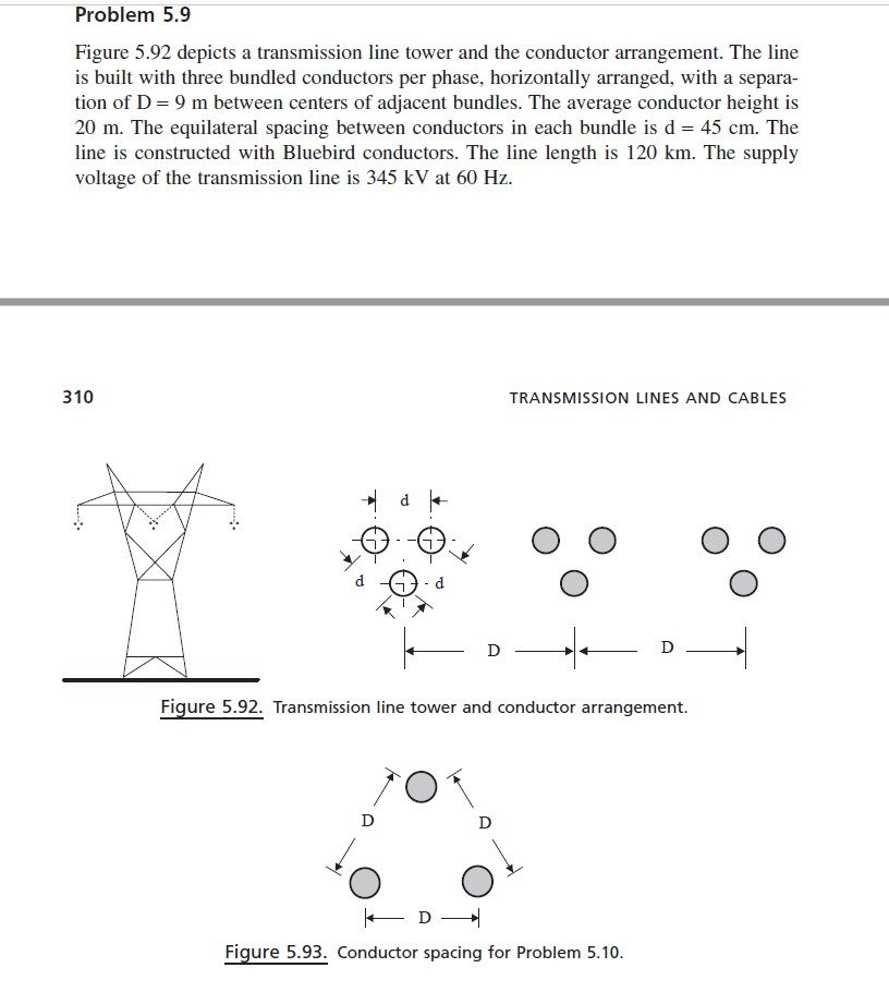 Solved Problem 5.9 Figure 5.92 depicts a transmission line | Chegg.com