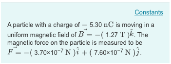 Constants A particle with a charge of-5.30 nC is | Chegg.com