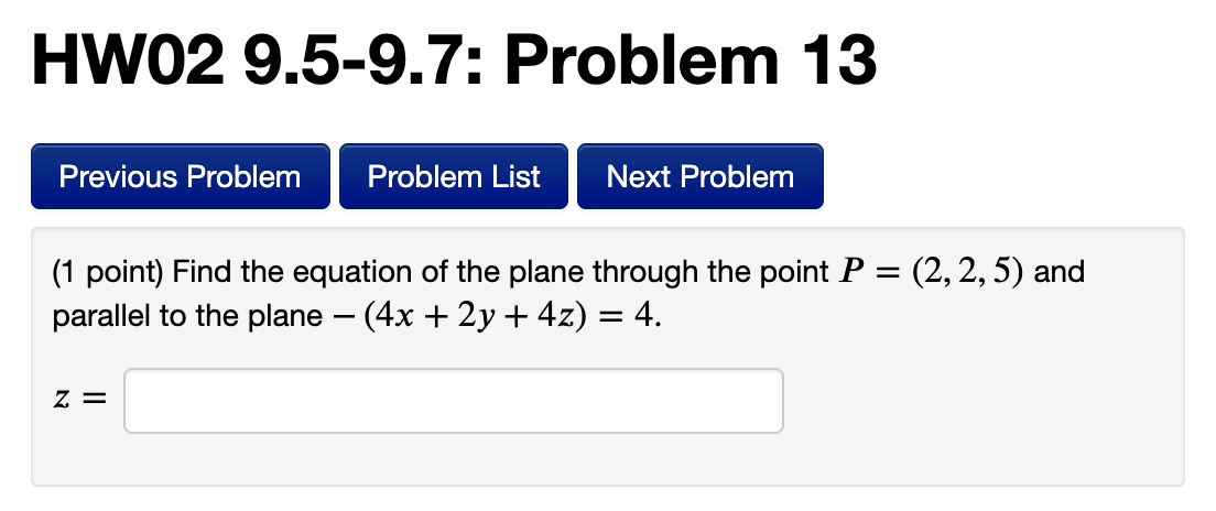 Solved HW02 9.5-9.7: Problem 13 Previous Problem Problem | Chegg.com