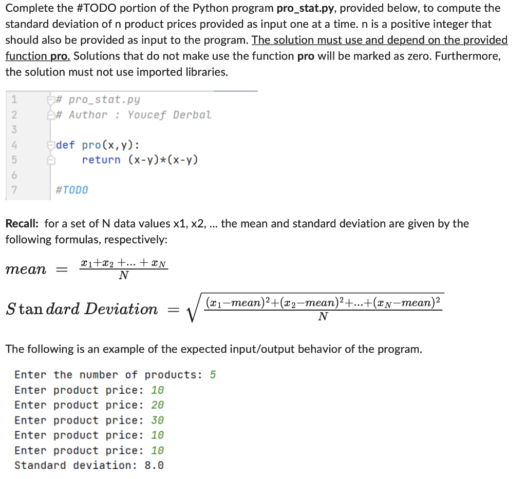 Solved THIS CODE MUST BE DONE IN PYTHON. Please answer with | Chegg.com