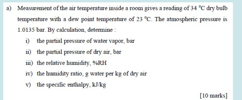 Solved a) Measurement of the air temperature inside a room | Chegg.com