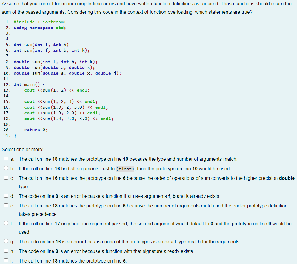 Solved Assume that you correct for minor compile-time errors | Chegg.com