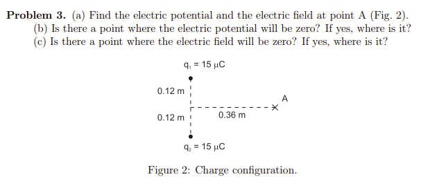 Solved Problem 3. (a) Find the electric potential and the | Chegg.com