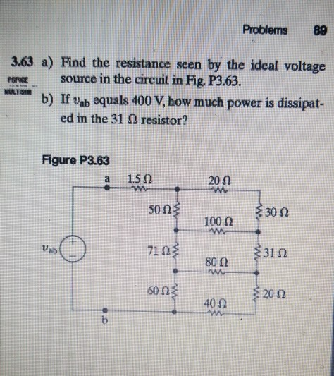 Solved 3.29 For the circuit in Fig. P3.29, calculate i and | Chegg.com