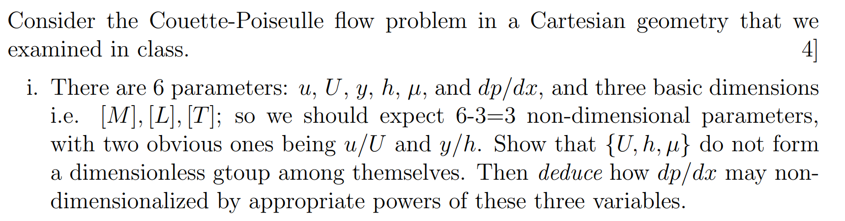 Solved Consider the Couette-Poiseulle flow problem in a | Chegg.com