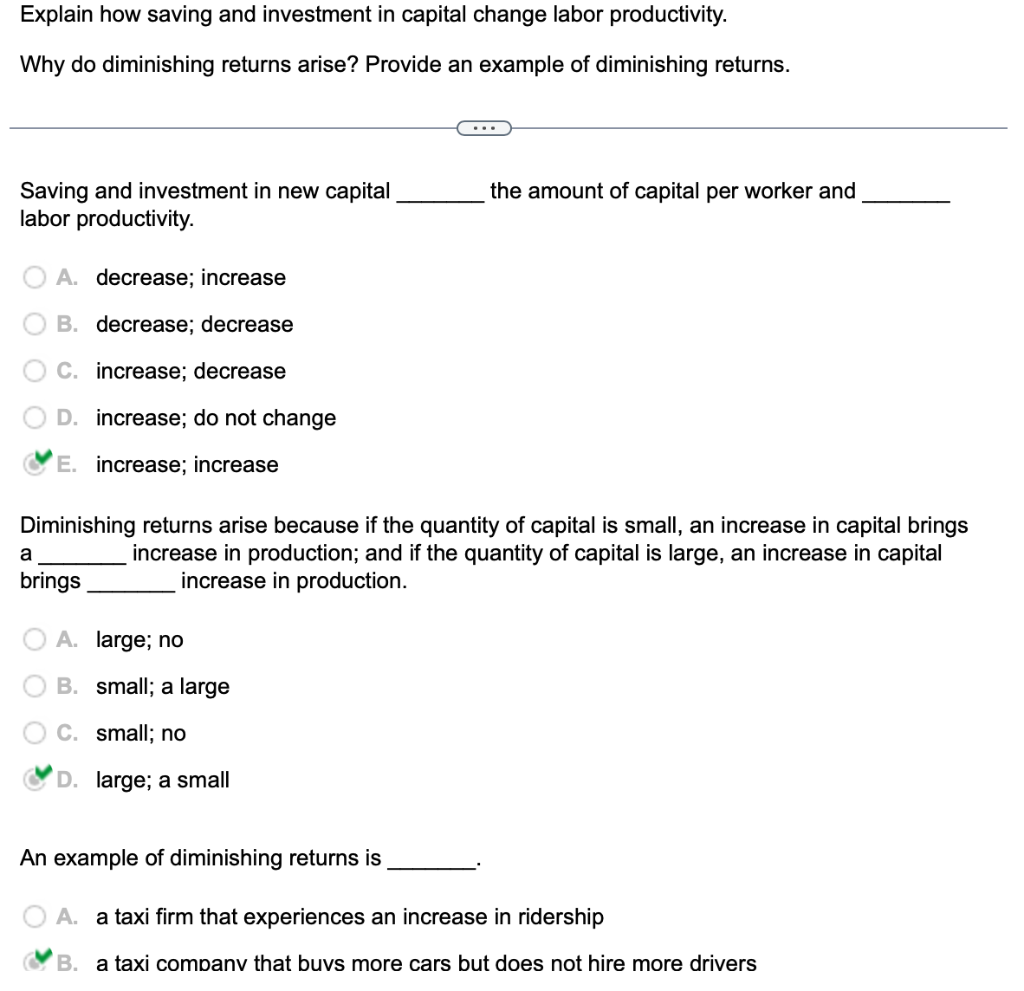 Solved Explain how saving and investment in capital change | Chegg.com