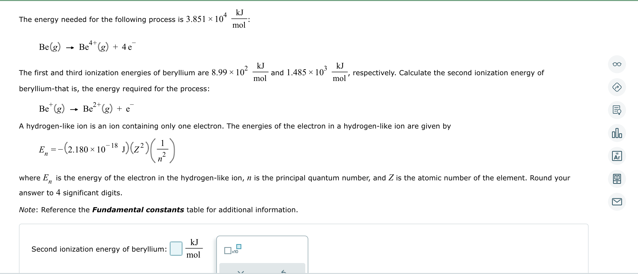 Solved The energy needed for the following process is | Chegg.com