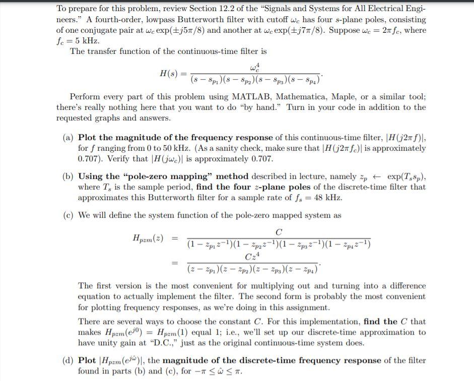 Solved Please answer all parts. If you do this in matlab | Chegg.com