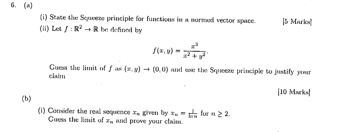 Solved 6. (a) (i) State the Squeeze principle for functions | Chegg.com