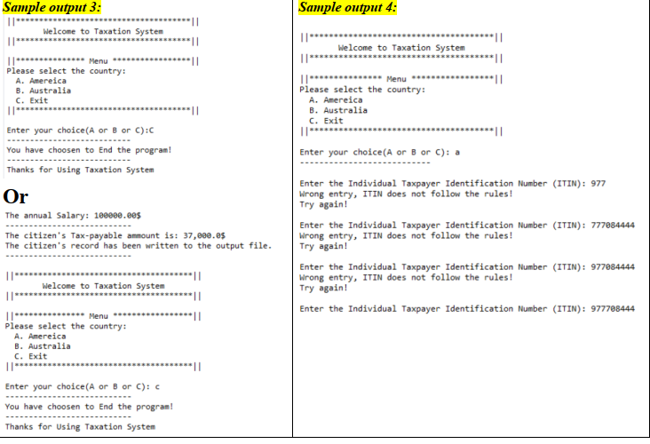 USE PYTHON The tax rate is the tax imposed by the | Chegg.com
