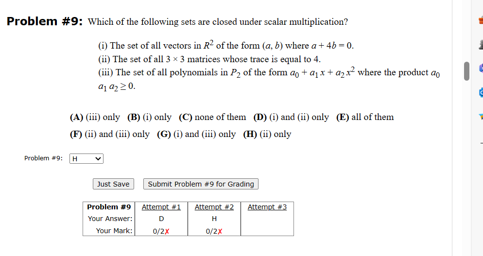 Solved Problem \# 9: Which of the following sets are closed | Chegg.com