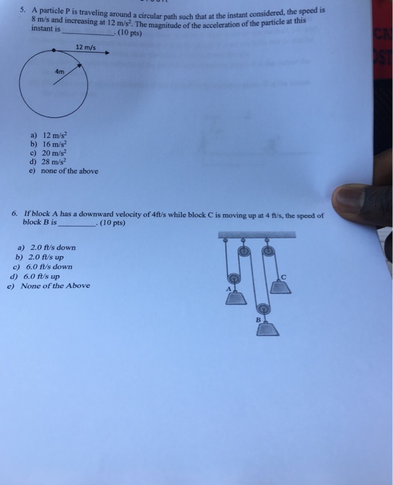 Solved 5. A particle P is traveling around a circular path | Chegg.com