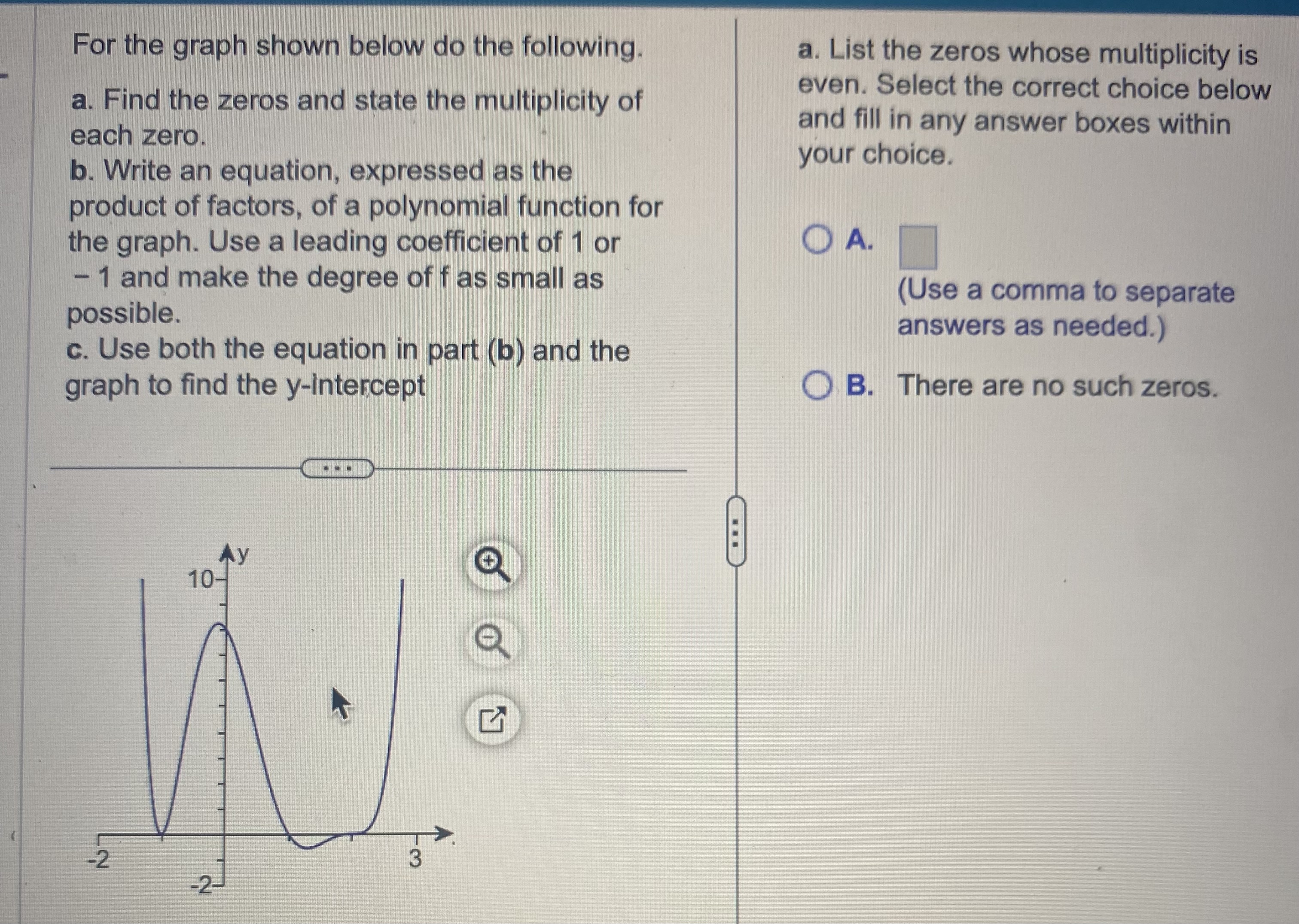 Solved For the graph shown below do the following. a. Find | Chegg.com