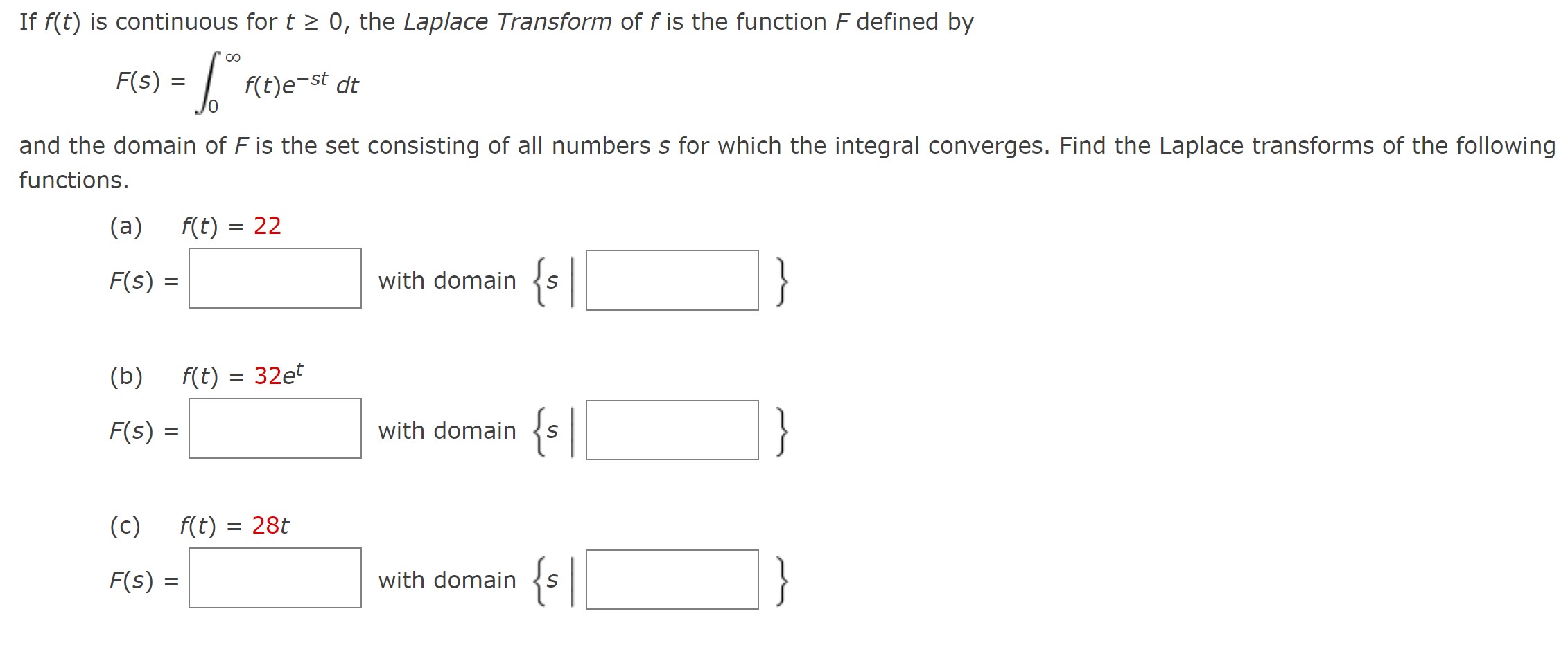 Solved If f(t) is continuous for t≥0, the Laplace Transform | Chegg.com
